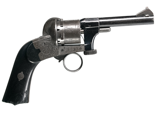 Articles and pictures related to the Lefaucheux pinfire system; pinfire ...