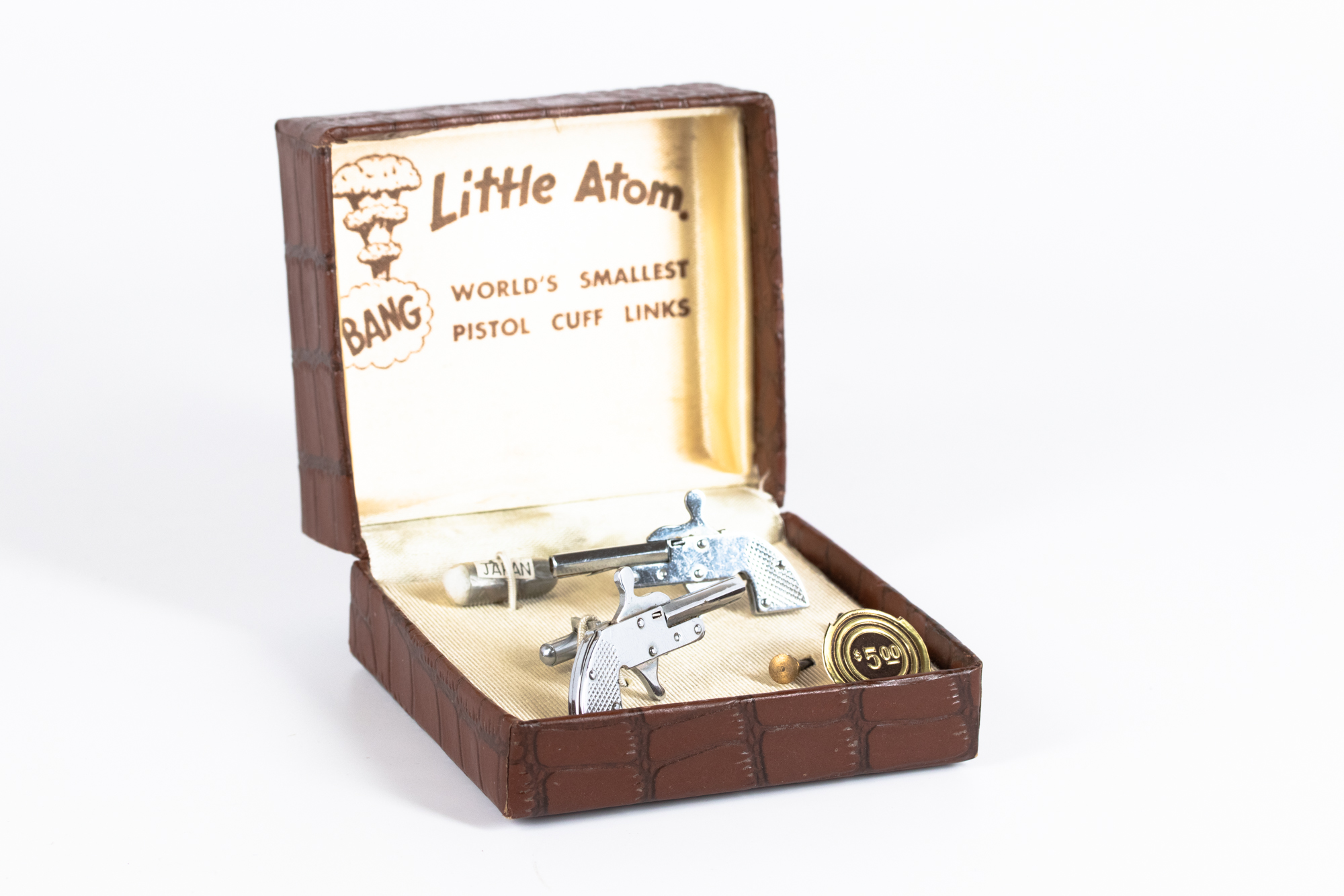 Little Atom 2mm Pinfire Cufflinks in Original Case, 2mm Pinfire Guns ...