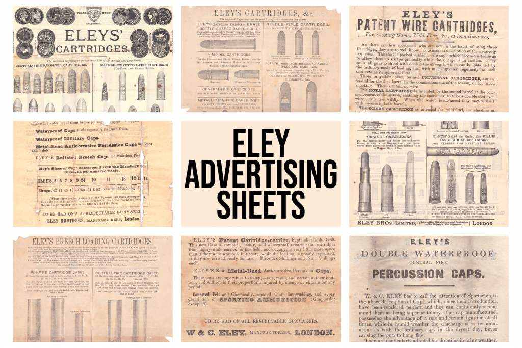 W. & C. Eley, Eley Bros, and Eley Brothers Limited Advertising Sheets